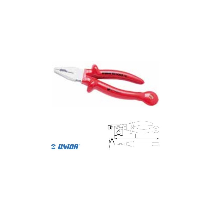 626963 UNIOR Cleste combinat izolat la 1000V, lungime 180mm