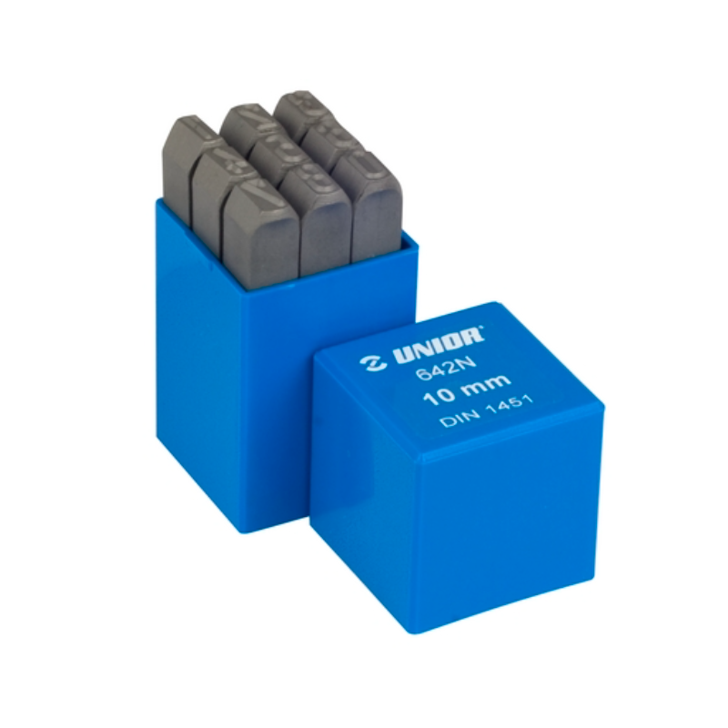 620943 UNIOR Set poansoane cifre 0-9,inaltime caracter 10 mm,9 piese.