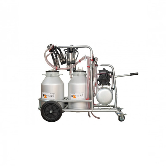 EMT Aparat muls vaci, 2 bidoane al 20 L, 2 posturi, pompa vacuum ulei
