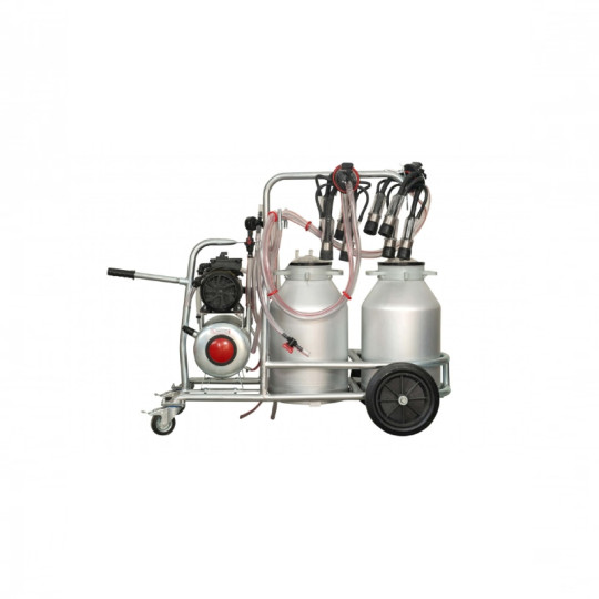 EMT Aparat muls vaci, 2 bidoane al 40 L, 2 posturi, pompa vacuum ulei