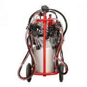 EMT Aparat muls vaci cu 4 posturi, 2 bidoane inox, 40L, pompa cu ulei