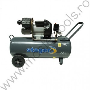 4530103100 STAGER HM3100V Compresor aer 100L, 8bar 356L/min, monofazat