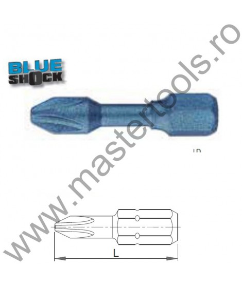 USH Bit hexagonal 1/4" DIN/ISO 1173 Forma E 6,3 - profil Phillips