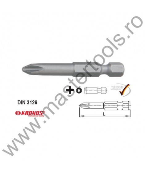 KRONUS Bit hexagonal 1/4" Forma C 6,3 - profil Phillips 76503E6,3
