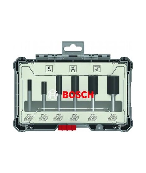 BOSCH 2607017467 Set 6 freze lemn profilat cant tija 1/4 inch