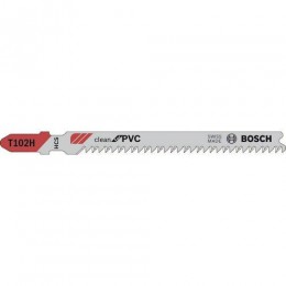 Set 5 panze pentru ferastrau vertical T 102 H 'clean for PVC' BOSCH