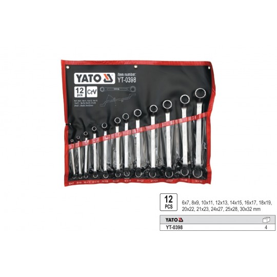 YT-0398 Set chei inelare cu cot 6-32mm Yato