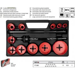 YT-3381 YATO Set universal cu 15 carote bimetal 19-76mm